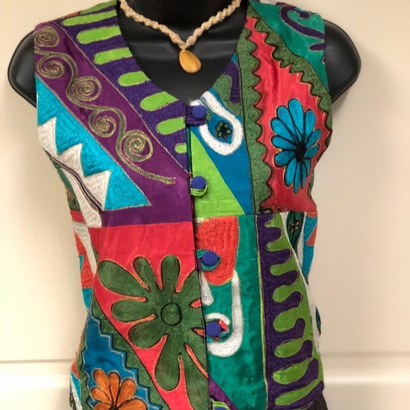 Vintage | Jackets & Coats | Vintage Multicolored Vest | Poshmark